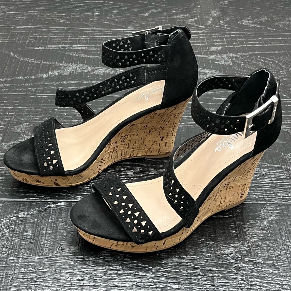 Charles By Charles David Black Wedges. Size-6 1/2. Nw… - Gem